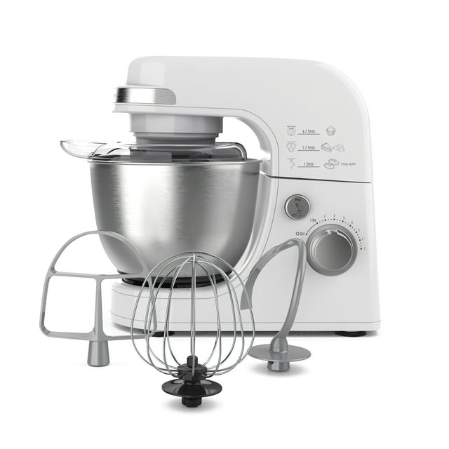 Hamilton Beach Electric Stand Mixer, 4 Quart Stainless Bowl, 7 Speeds ...