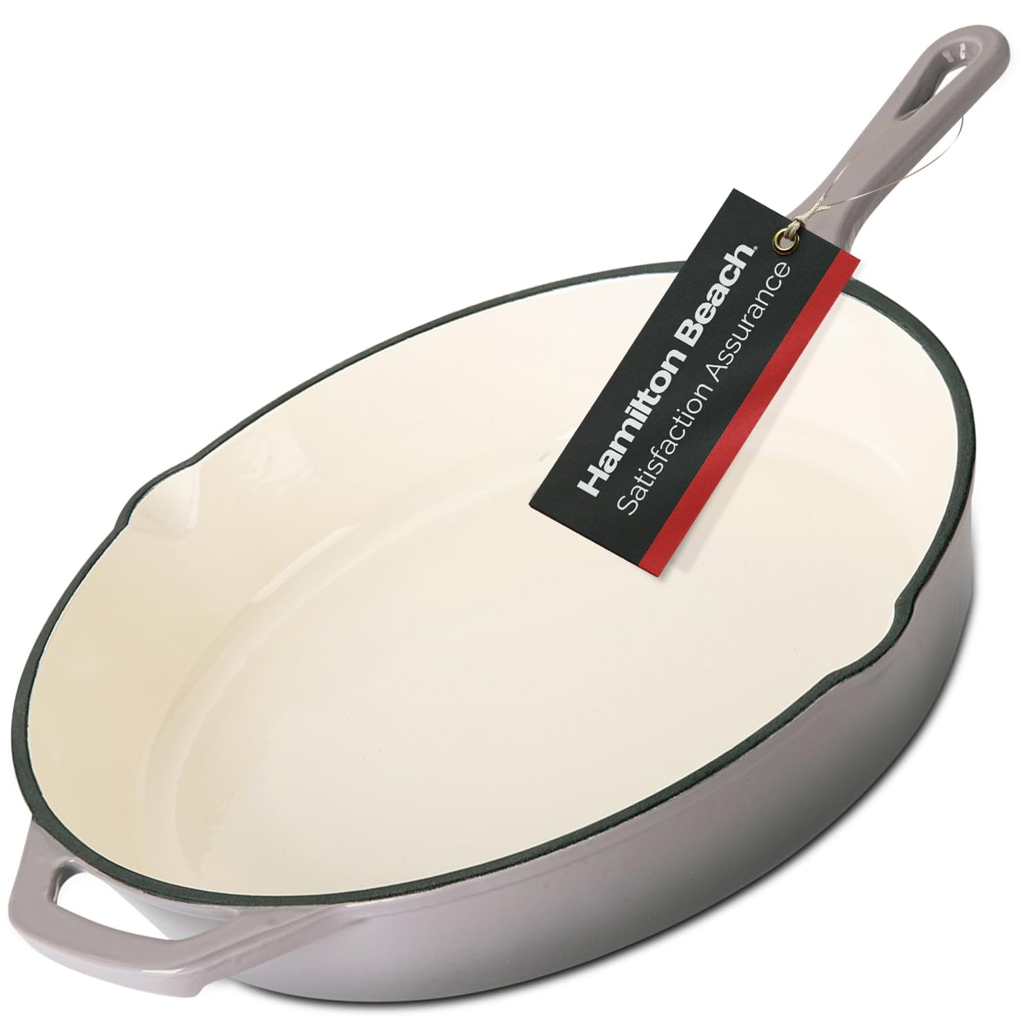 Hamilton Beach 12-Inch Non-Stick Cast Iron Fry Pan, Oven & Stovetop ...