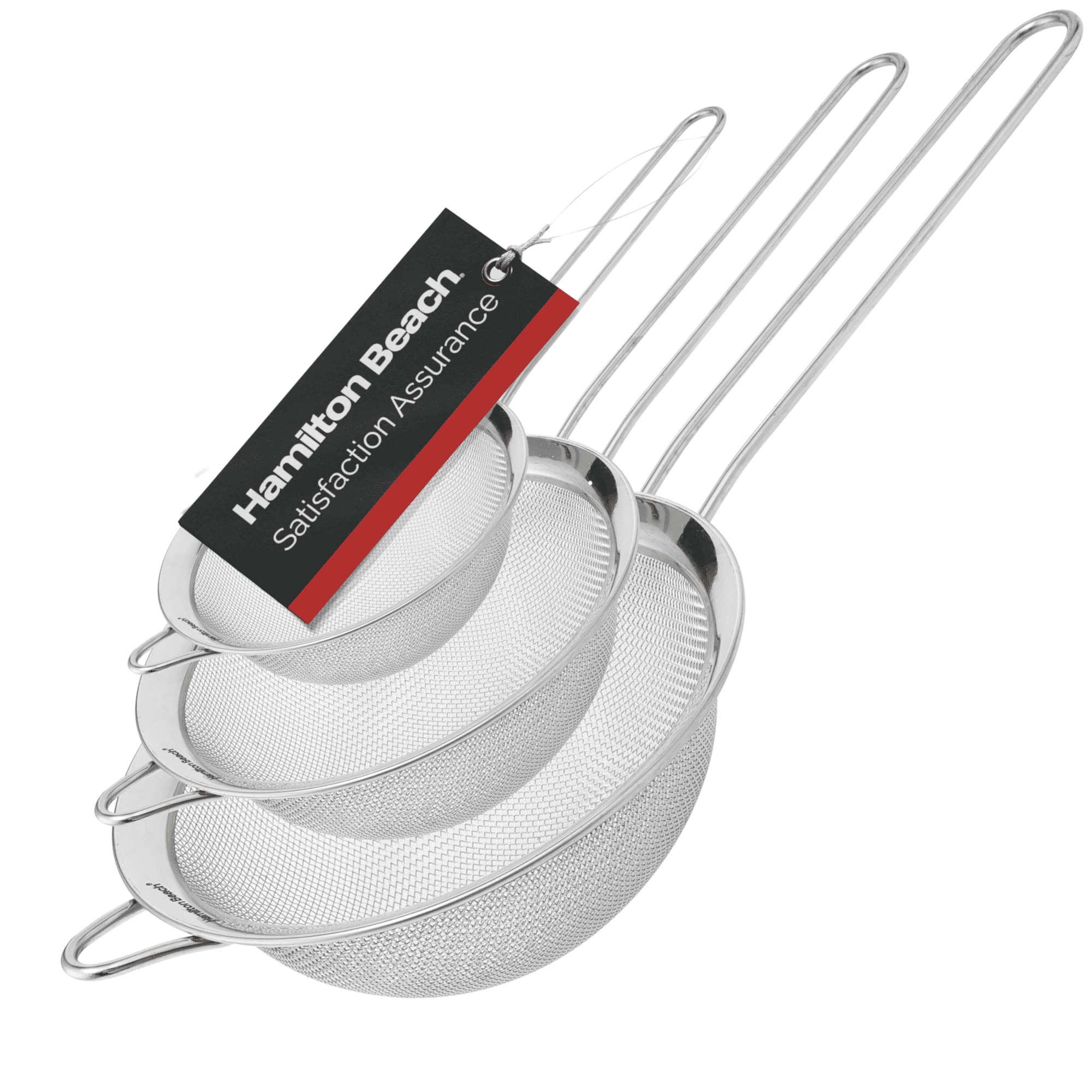 Hamilton Beach Fine Mesh Strainer - Stainless Steel Fine Mesh Sieve ...