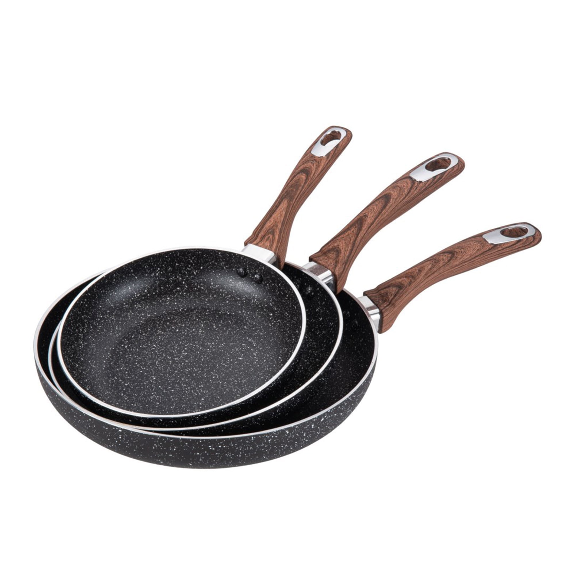 Hamilton Beach 3 Piece Aluminum Non Stick 8/9.5/11" Fry Pan Cooking Set ...