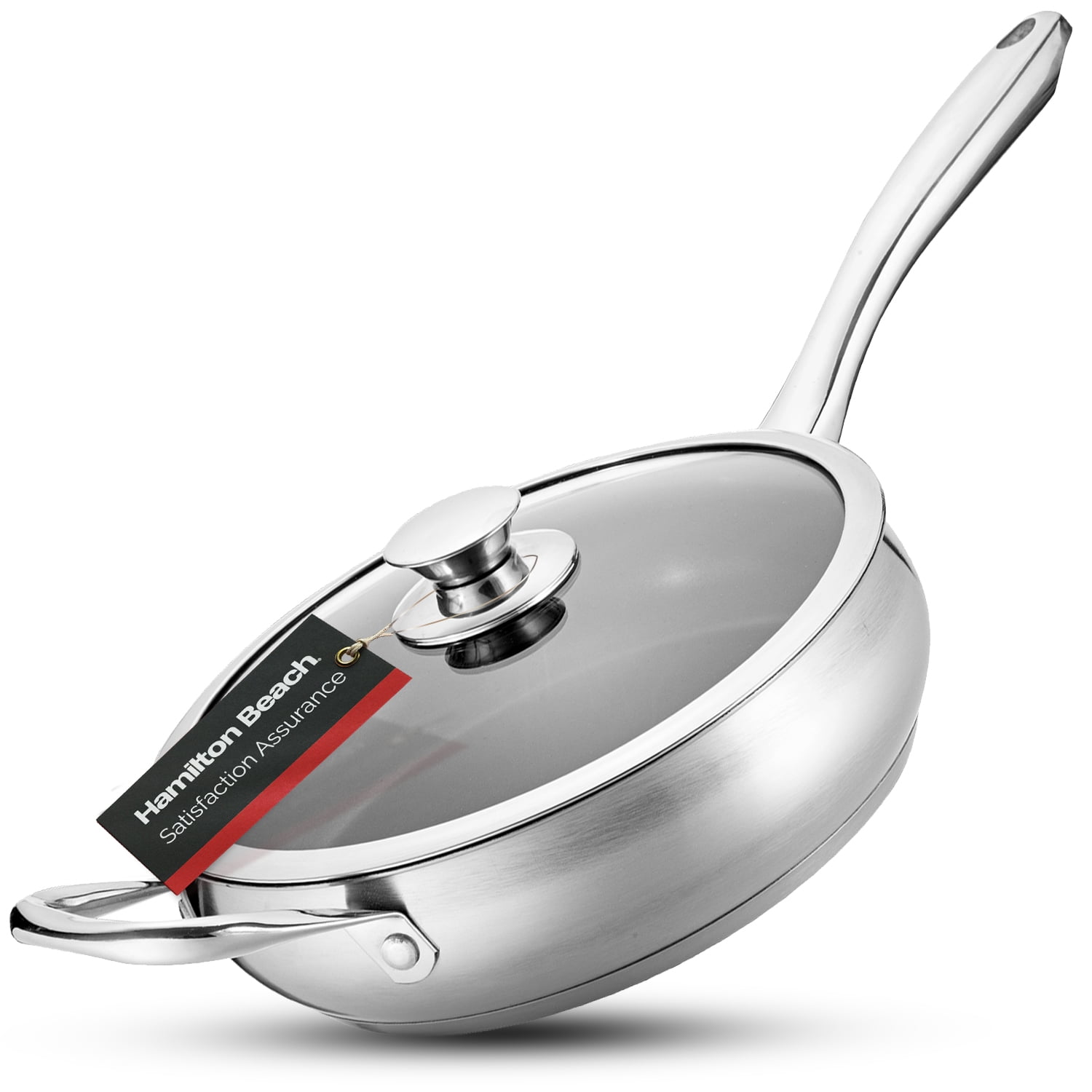 Hamilton Beach Fry Pan Stainless Steel 9.5in Nonstick Coating with ...