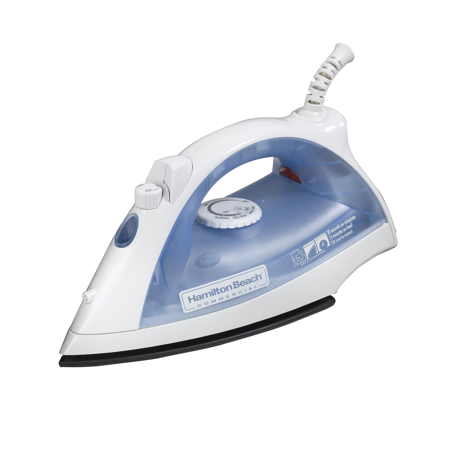 Hamilton Beach Non-Stick Hospitality Clothes Iron, White, 15-Minute ...