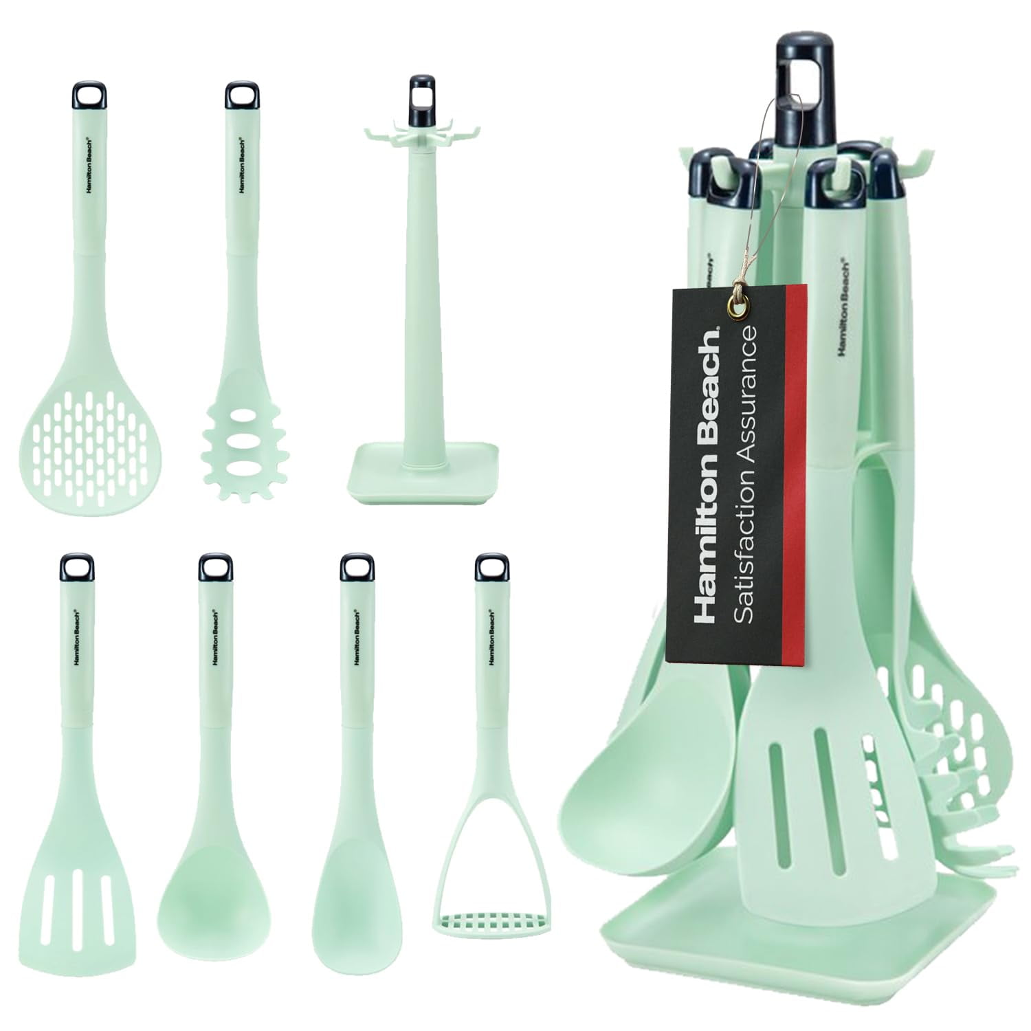 Hamilton Beach Nylon Kitchen Utensil Set 7 Piece | Cooking Utensil set ...