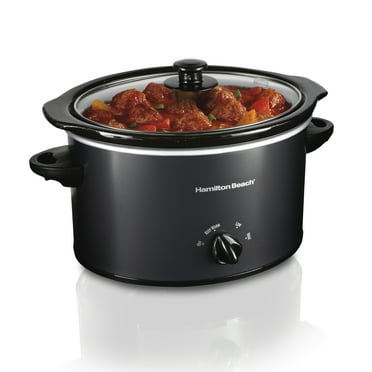 Mainstays 2 QT Slow Cooker, Matte Black Finish, Removeable Stoneware ...