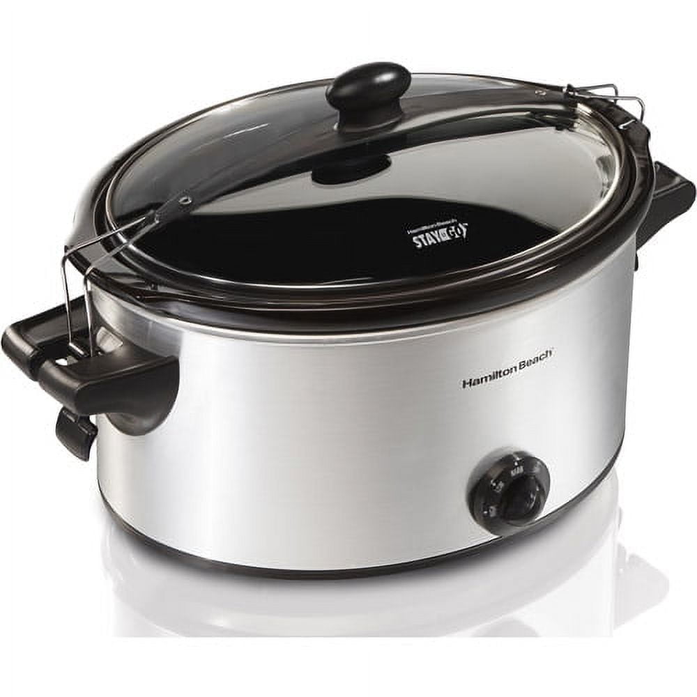 Hamilton Beach Portable Crock Pot with Locking Lid, Stay or Go 6 Quart ...