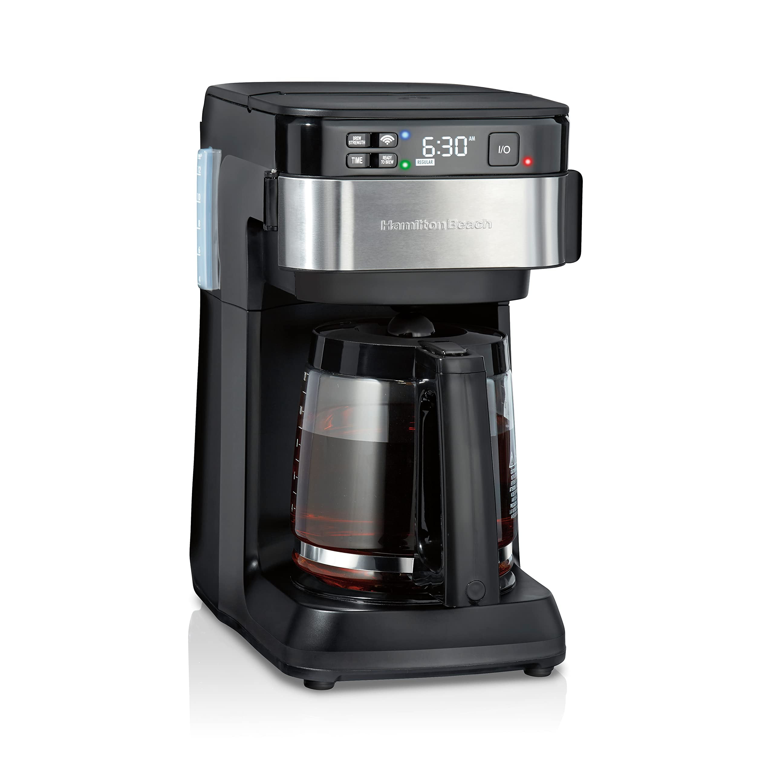 Hamilton Beach Works with Alexa Smart Coffee Maker, Programmable, 12 ...