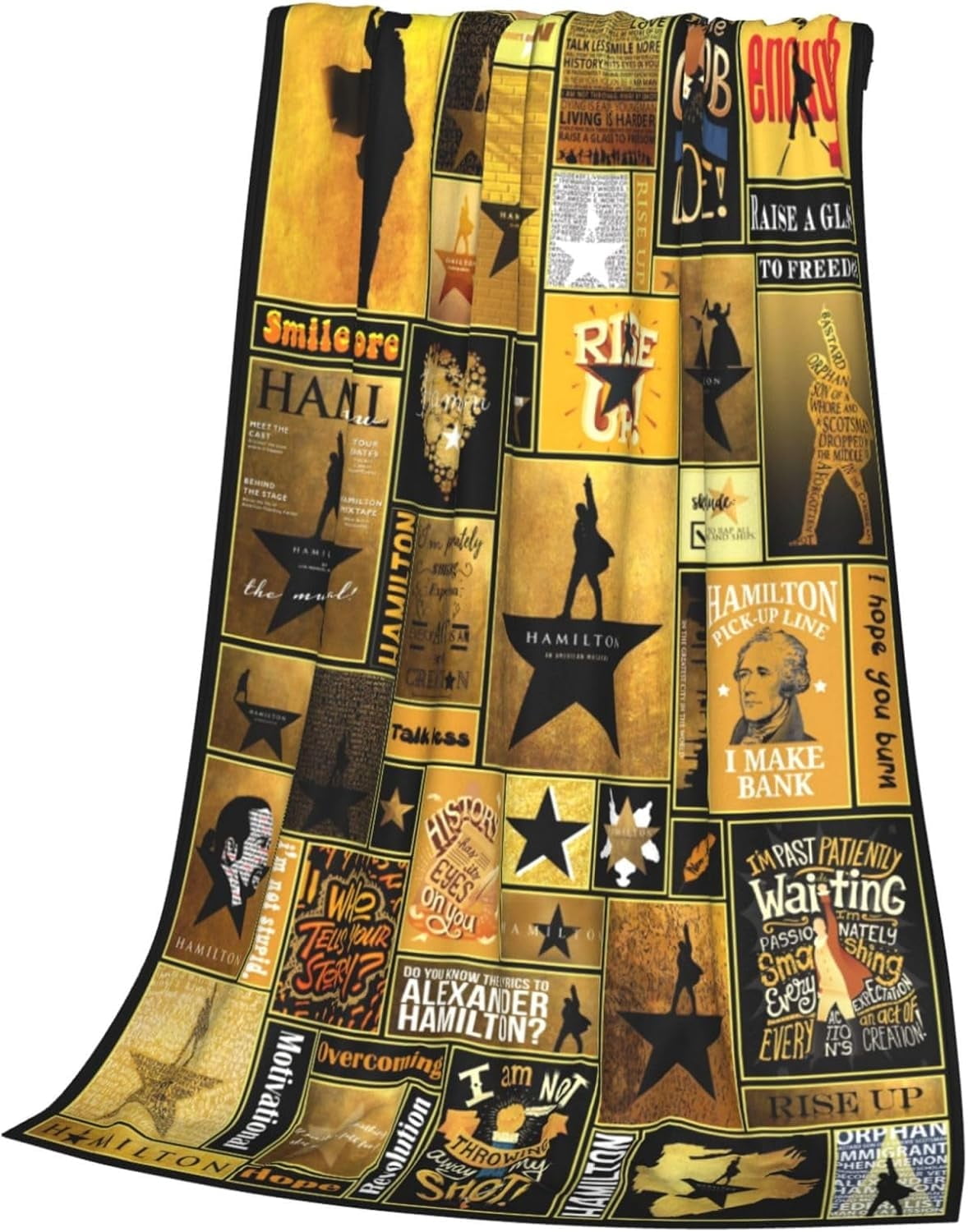 Hamilton Blanket Musical Throw Blanket Warm Ultra Soft Flannel Blanket ...