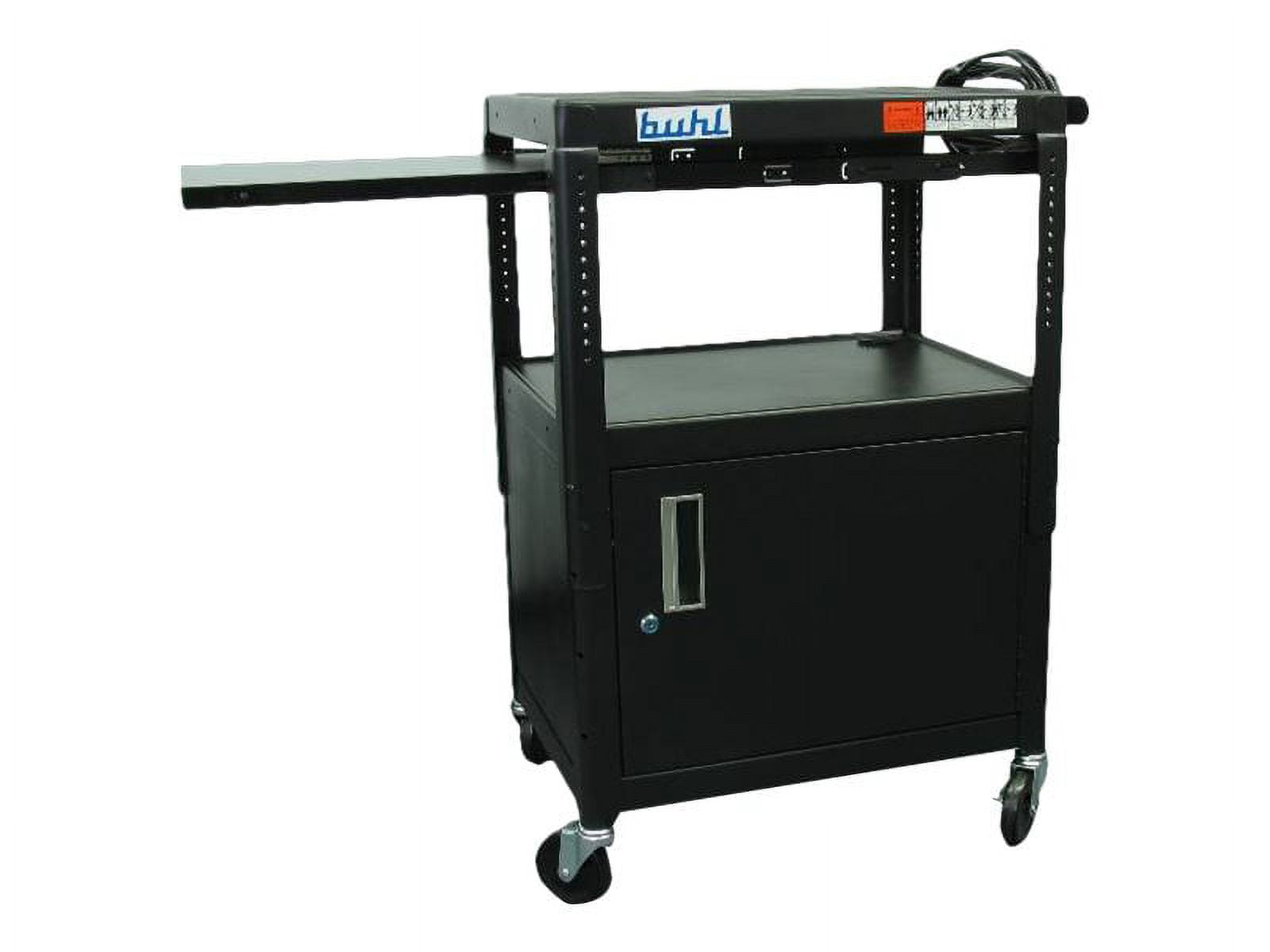 Hamilton Buhl Height adjustable AV Cart with Security Cabinet - Walmart.com