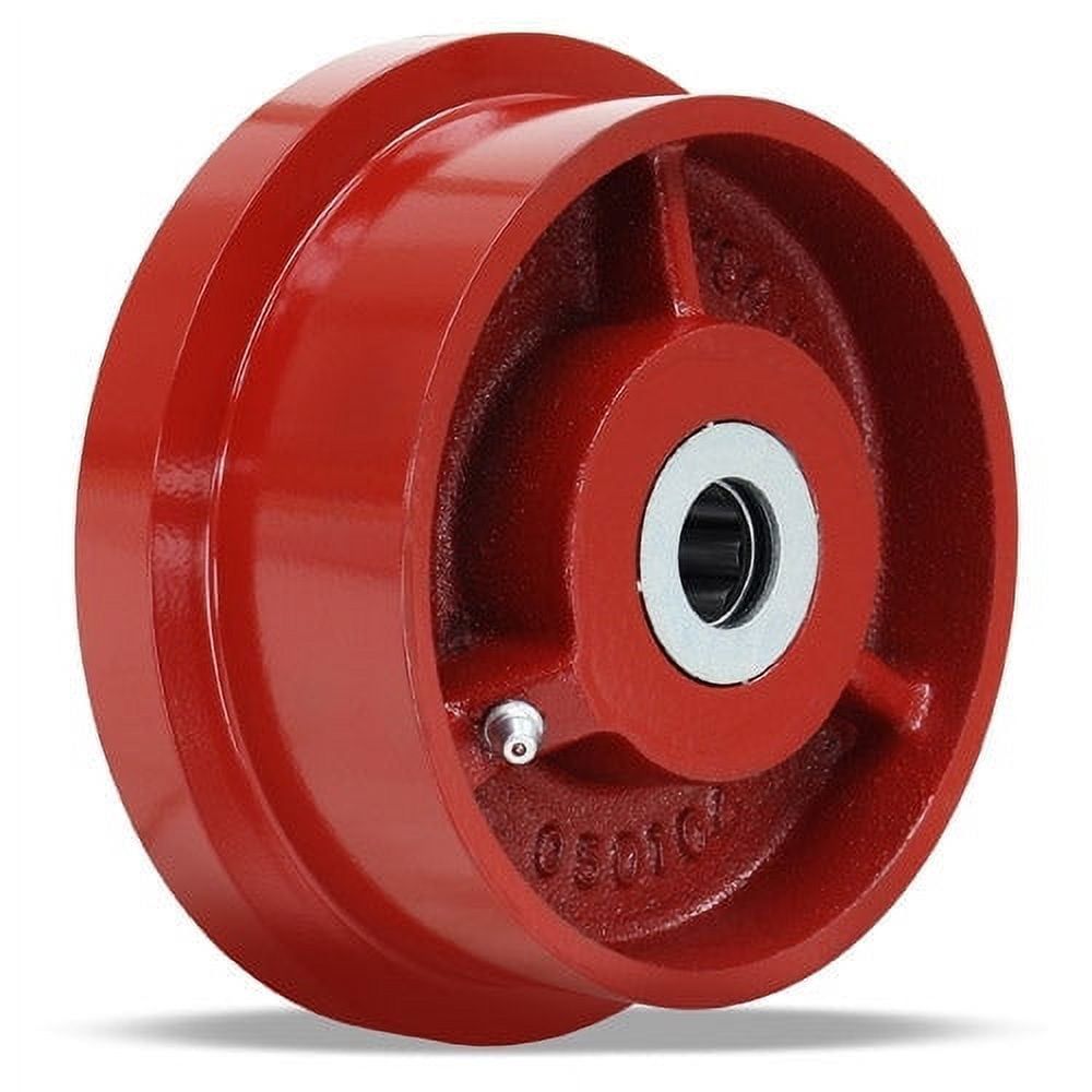 Hamilton Cast Iron Single Flanged Track Wheel 4.94" Dia x 1.44" Face x ...