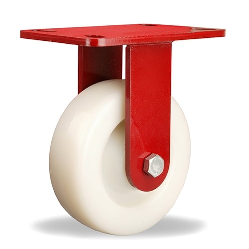 Hamilton Ergo-X2 Rigid Caster R-HS-6WNB - 6" x 2" White Nylon Wheel ...