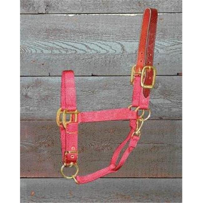 Hamilton Halter Company - Adjustable Halter With Leather Headpole- Red ...
