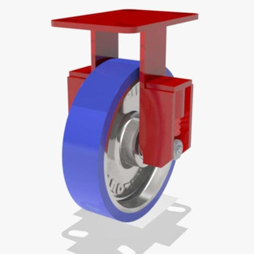 Hamilton Heavy-Duty Rigid Caster - 8" x 2" Ergo-Glide Polyurethane ...