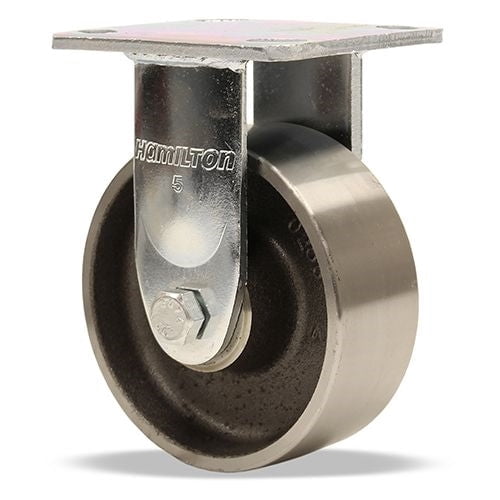 Hamilton High Heat Rigid Caster R-52HK-5HFSB - 5" Forged Steel Wheel ...