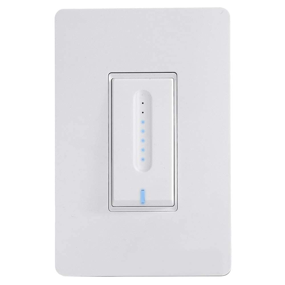 Hamilton Hills Smart Dimmer, 100W White WiFi Light Dimmer Switch Light ...