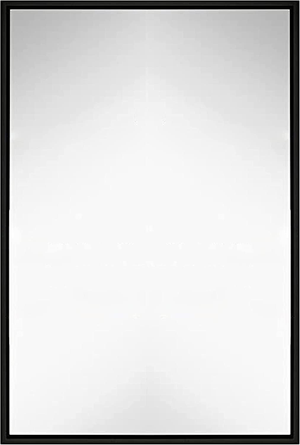 Hamilton Hills Clean Large Modern Black Frame Wall Mirror 24" X 36 ...