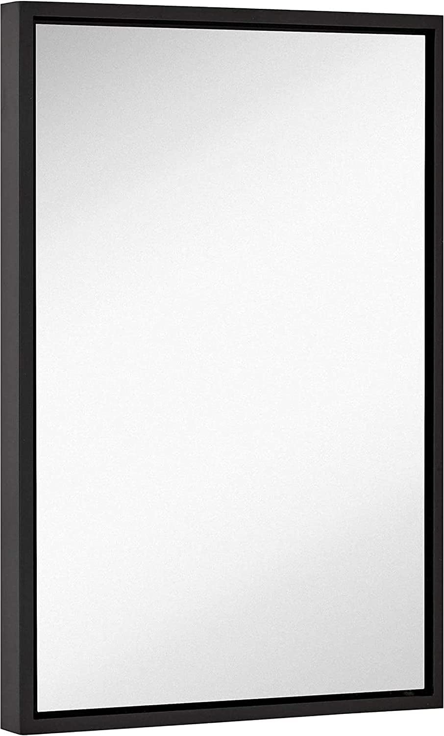Hamilton Hills Clean Large Modern Black Frame Wall Mirror Contemporary ...