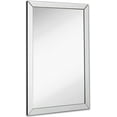 Hamilton Hills Large Silver Mirror With Angled Beveled Frame - 24 X 54 ...