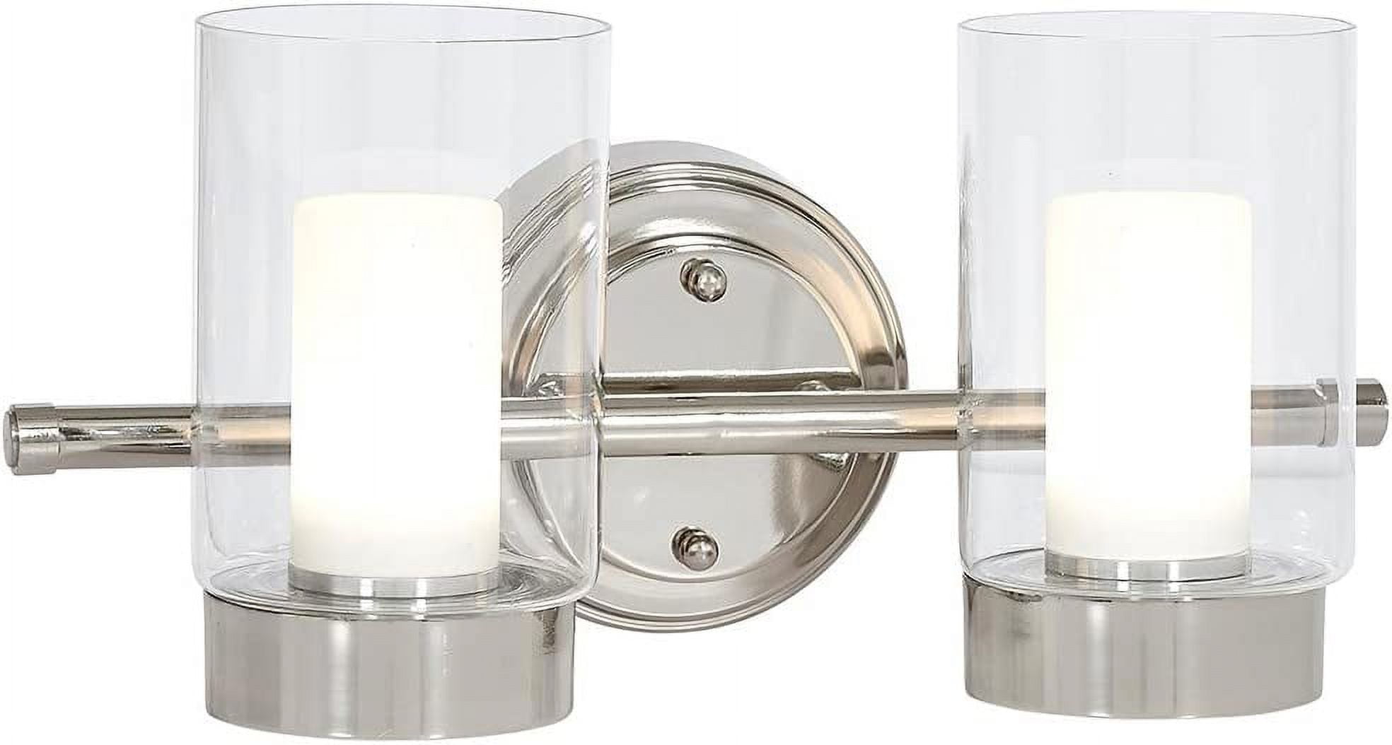 Hamilton Hills Polished Nickel Candle Light Fixture Glass Surrounded ...