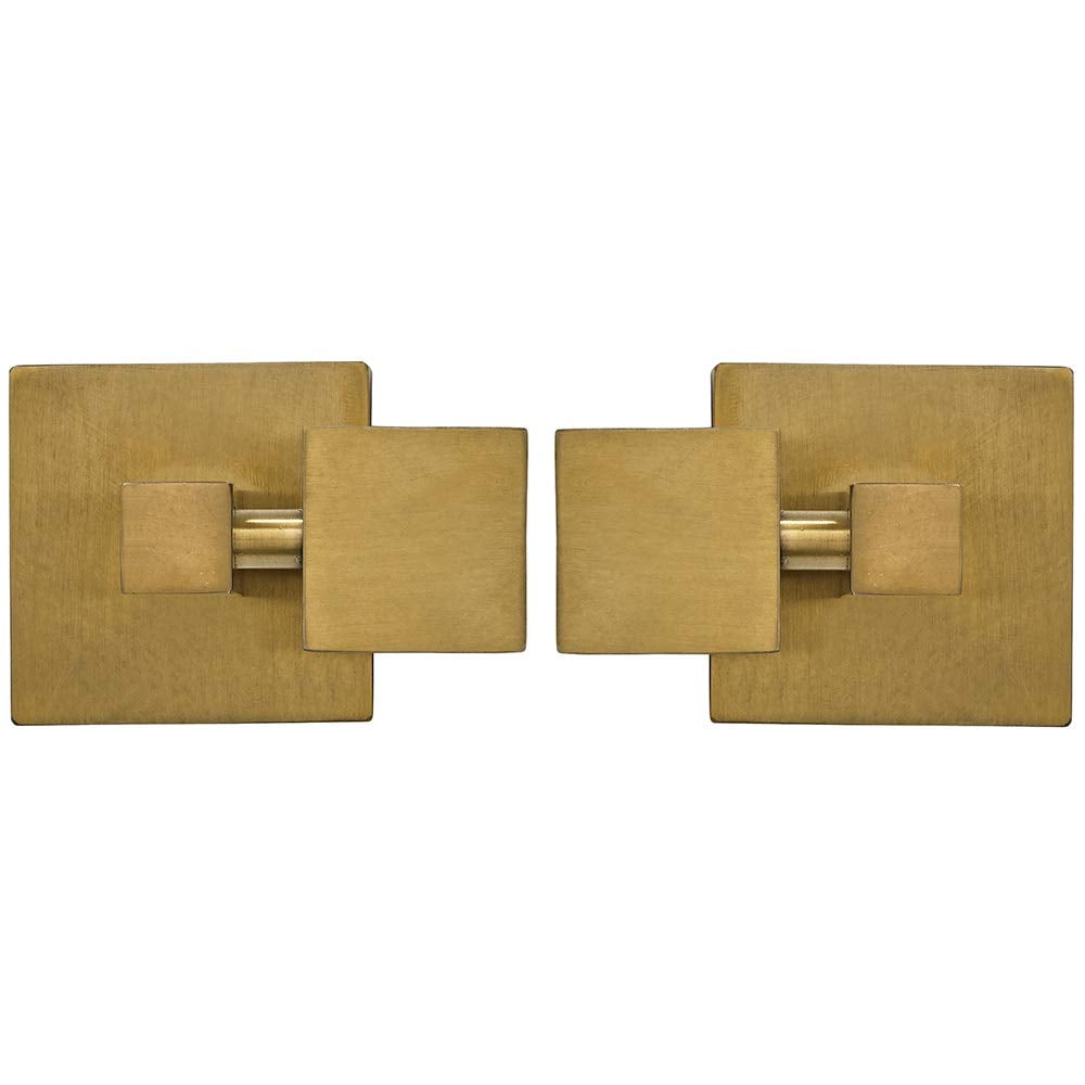 Hamilton Hills Square Brushed Gold Mirror Pivot Hardware with Wall ...