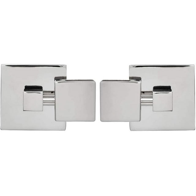 Hamilton Hills Square Polished Silver Pivot Mirror Hardware Tilting ...