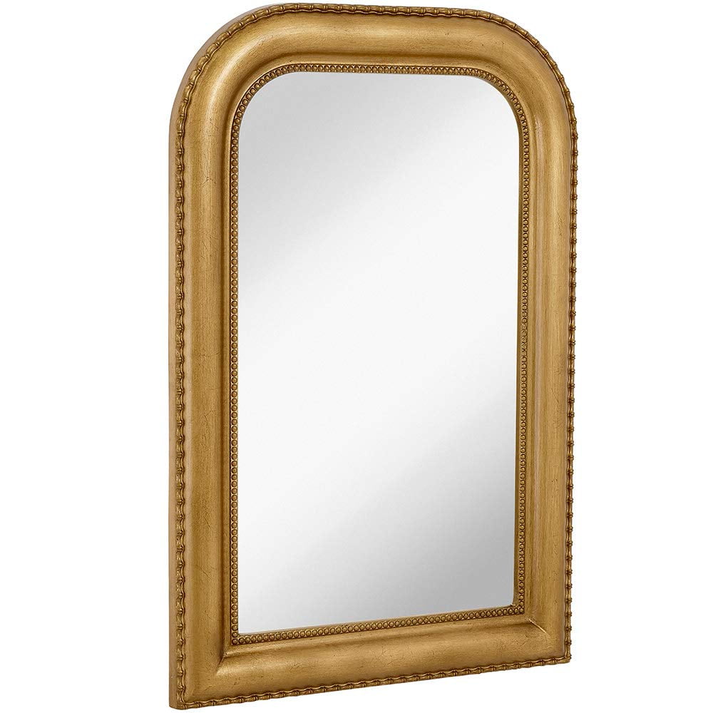 "Hamilton Hills 30""x40"" Large Gold Wall Mirror with Thick Curved Top ...