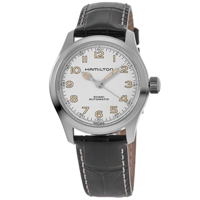 Hamilton Khaki Field Murph Automatic White Dial Leather Strap Men's ...