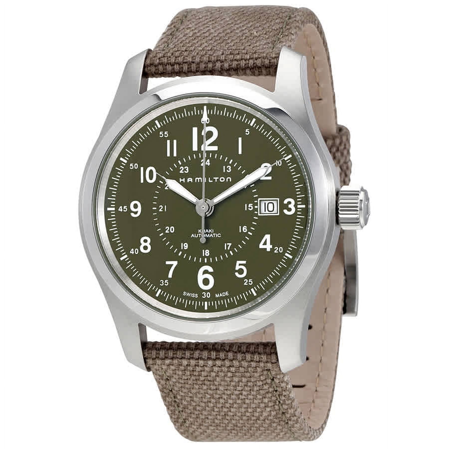Hamilton Khaki Field Olive Green Dial Automatic Mens Watch H70605963 ...