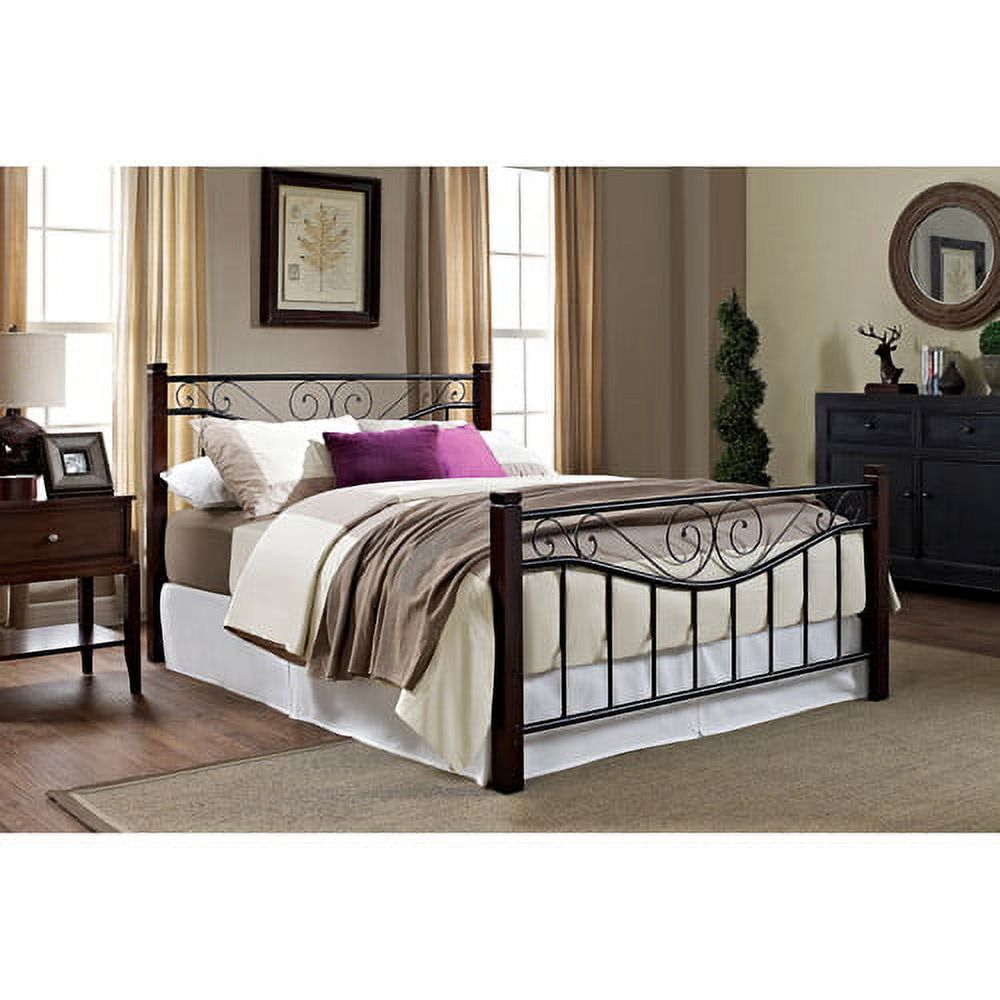 Hamilton Metal Bed With Wood Posts, Mult - Walmart.com