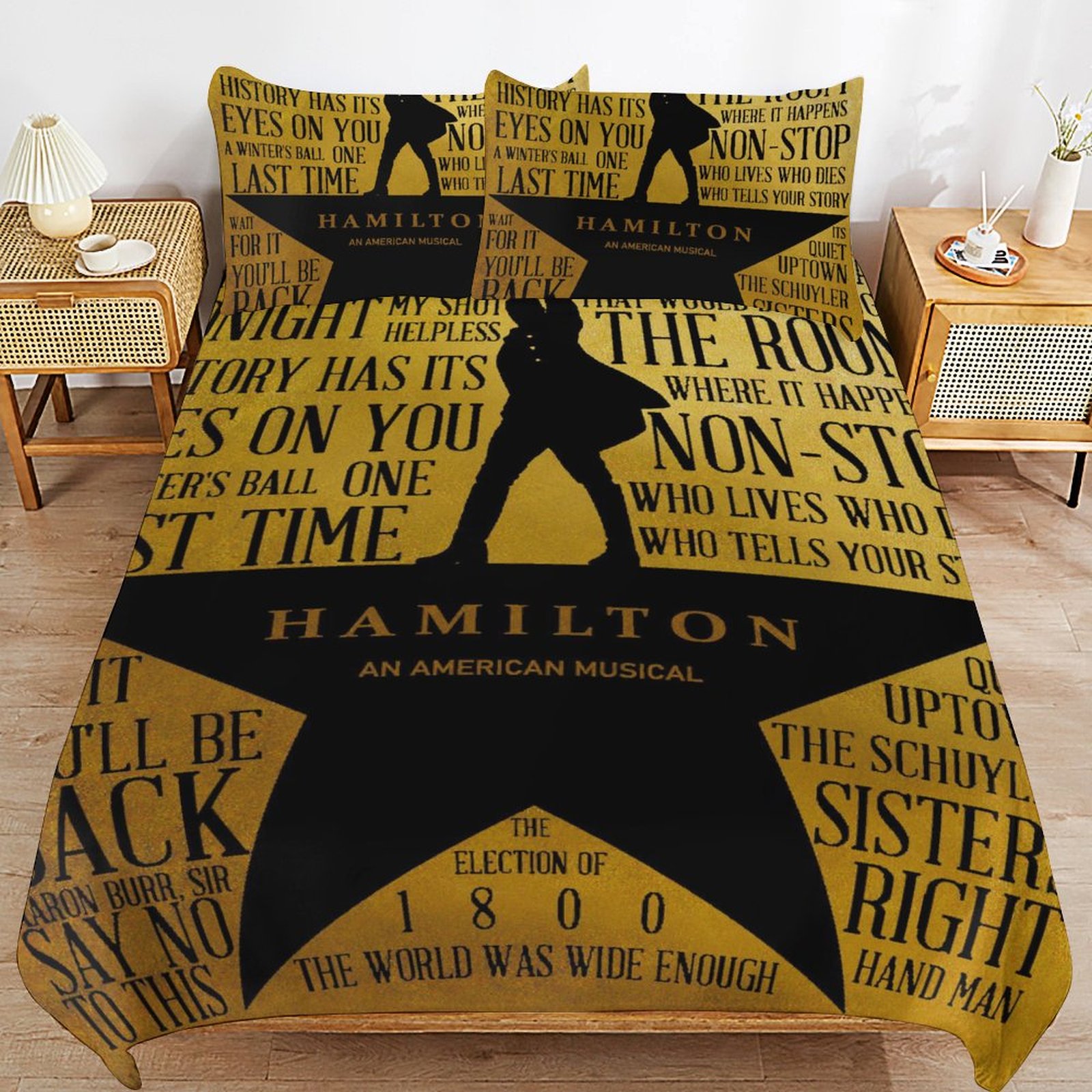 Hamilton The Musical Bed Duvet Cover Microfiber Bedding Sets 3D Printed ...