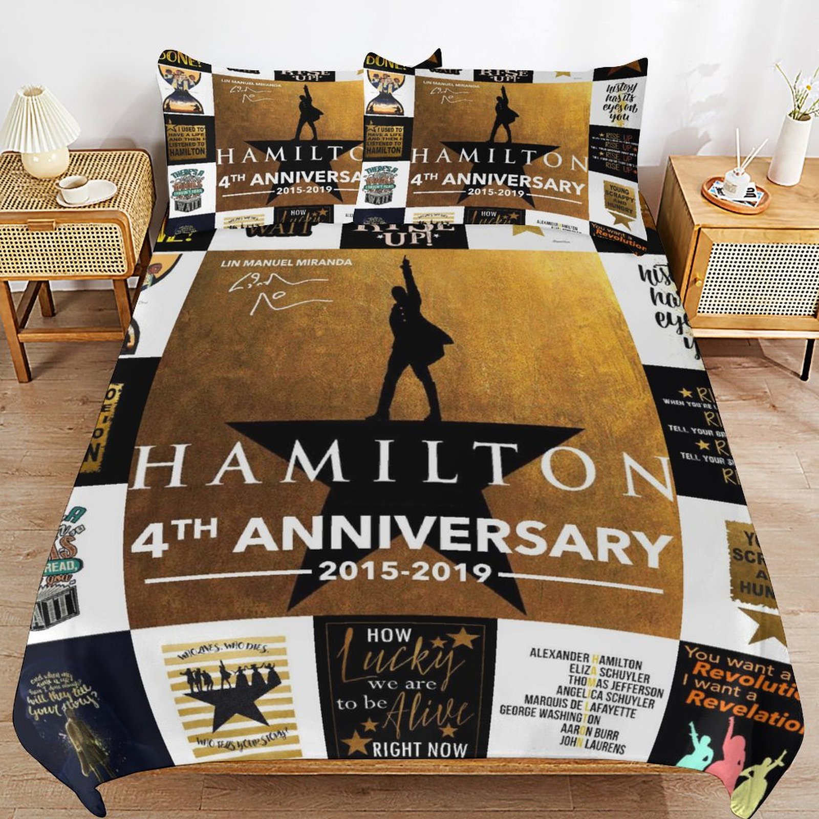 Hamilton The Musical Bed Duvet Cover Microfiber Bedding Sets 3D Printed ...