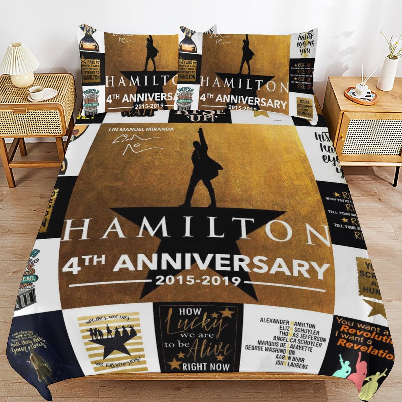 Hamilton The Musical Bed Duvet Cover Microfiber Bedding Sets 3D Printed ...