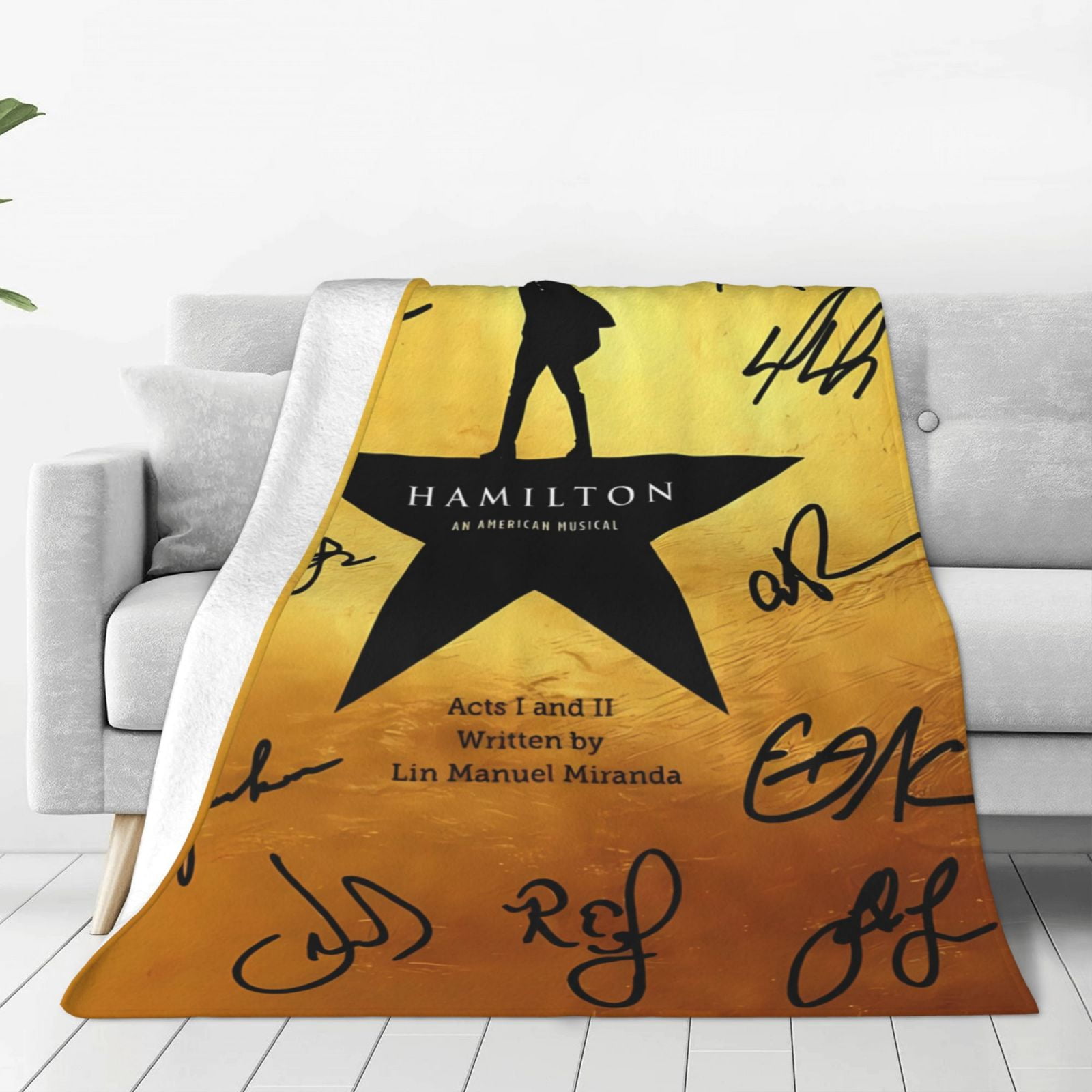 Hamilton The Musical Throw Blanket Couch Bed Sofa Soft Lightweight Warm ...