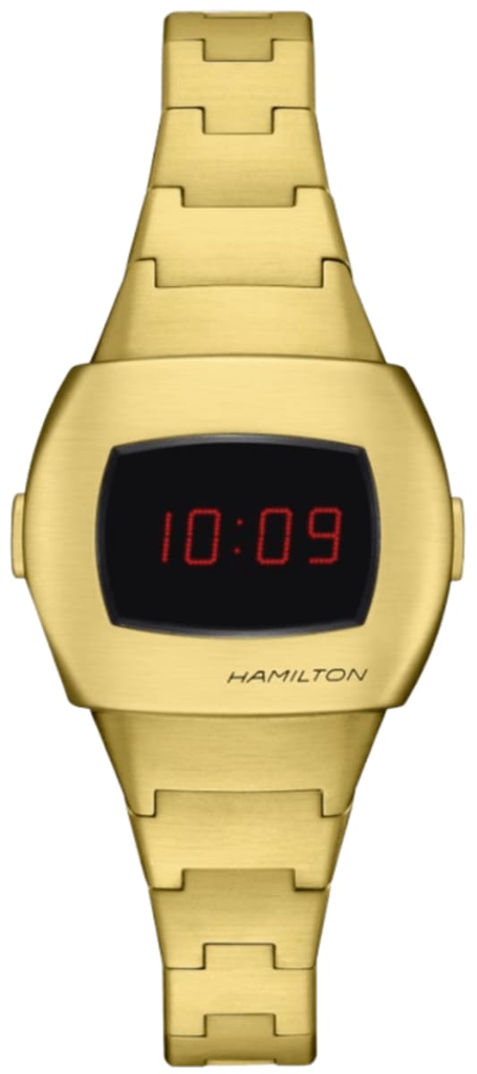 Hamilton PSR Digital Quartz American Classic Yellow Gold PVD Steel ...