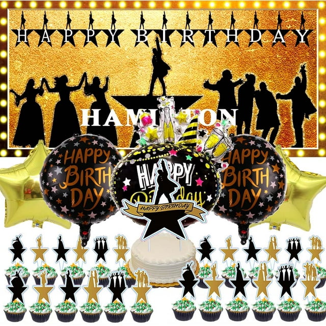 Hamilton Party Supplies Decorations Birthday Cake Topper Banner Decor ...