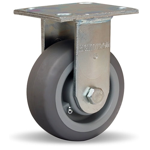 Hamilton R-525-TE Rigid Caster - 5x2 Inch Versa-Tech Rubber Wheel on ...