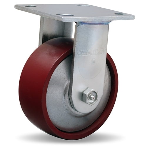 Hamilton R-TG-5MB Thread Guard Rigid Caster - 5" x 2" Metal Wheel with ...