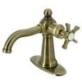 Hamilton Single-Handle Bathroom Faucet with Push Pop-Up, Antique Brass ...