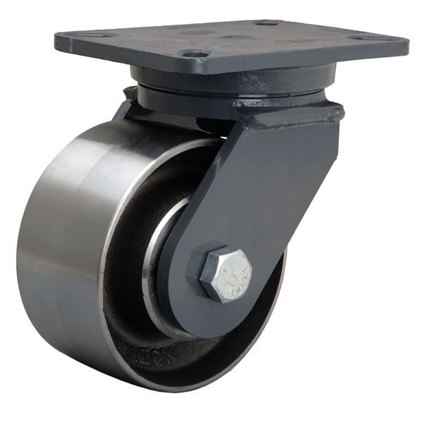 Hamilton Plate Caster,Swivel,Steel,8"H S-CH-63FSB - Walmart.com