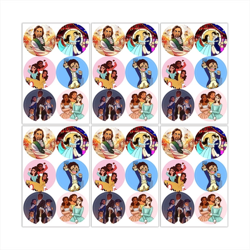 Hamilton Stickers Labels Birthday Party Favors Thank You Themed Round ...