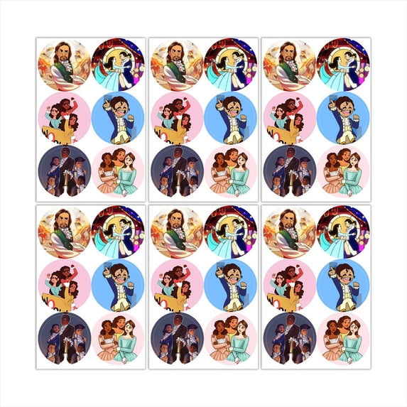Hamilton Stickers Party Favors Labels Birthday Thank You Themed Round ...