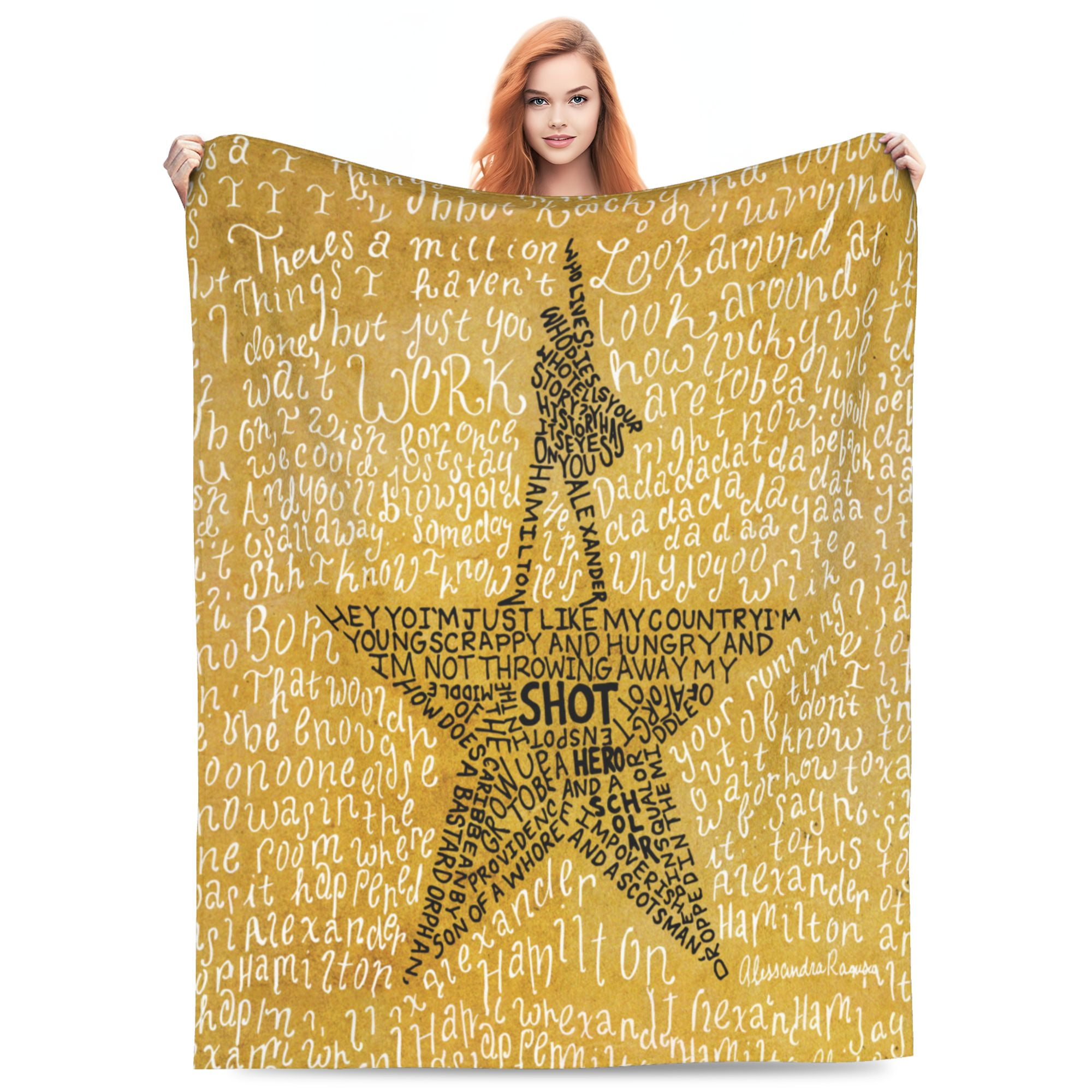 Hamilton The Musical Blanket Lightweight Throw Blanket Flannel Fleece ...