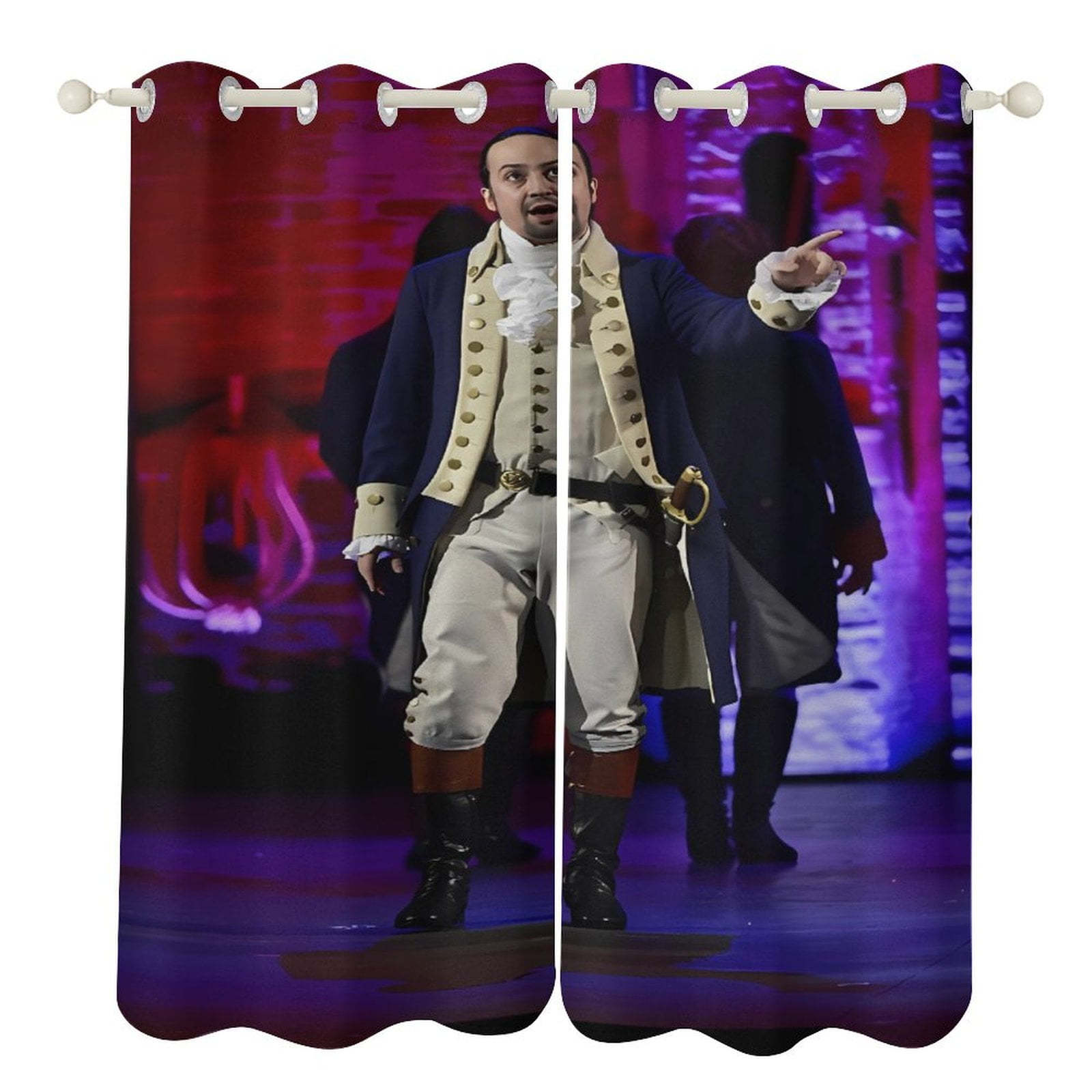 Hamilton-The-Musical Curtains - Perforated Blackout Thermal Insulated ...