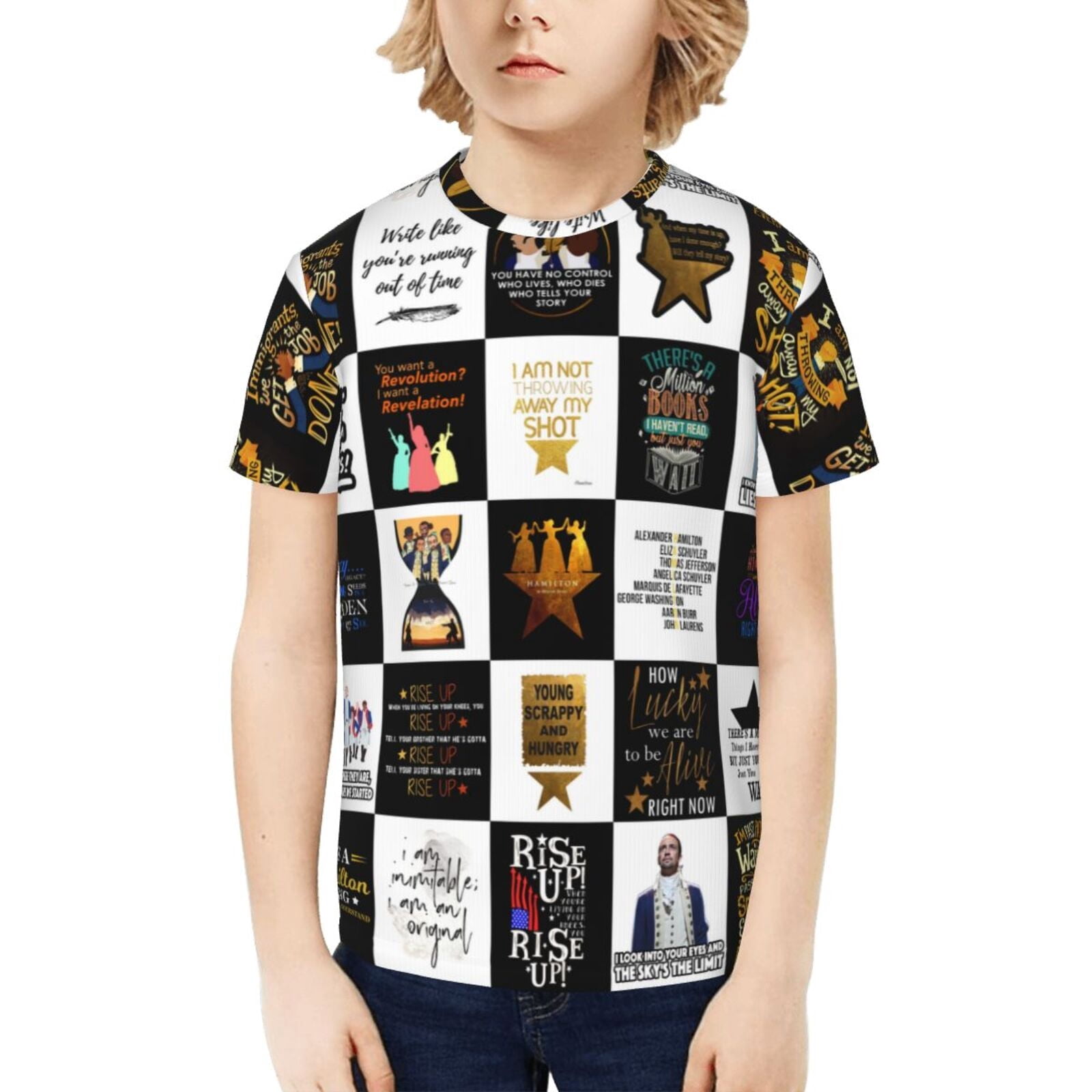 Hamilton The Musical Kids T-Shirt 3d Printed Graphic T-Shirts Boys And ...