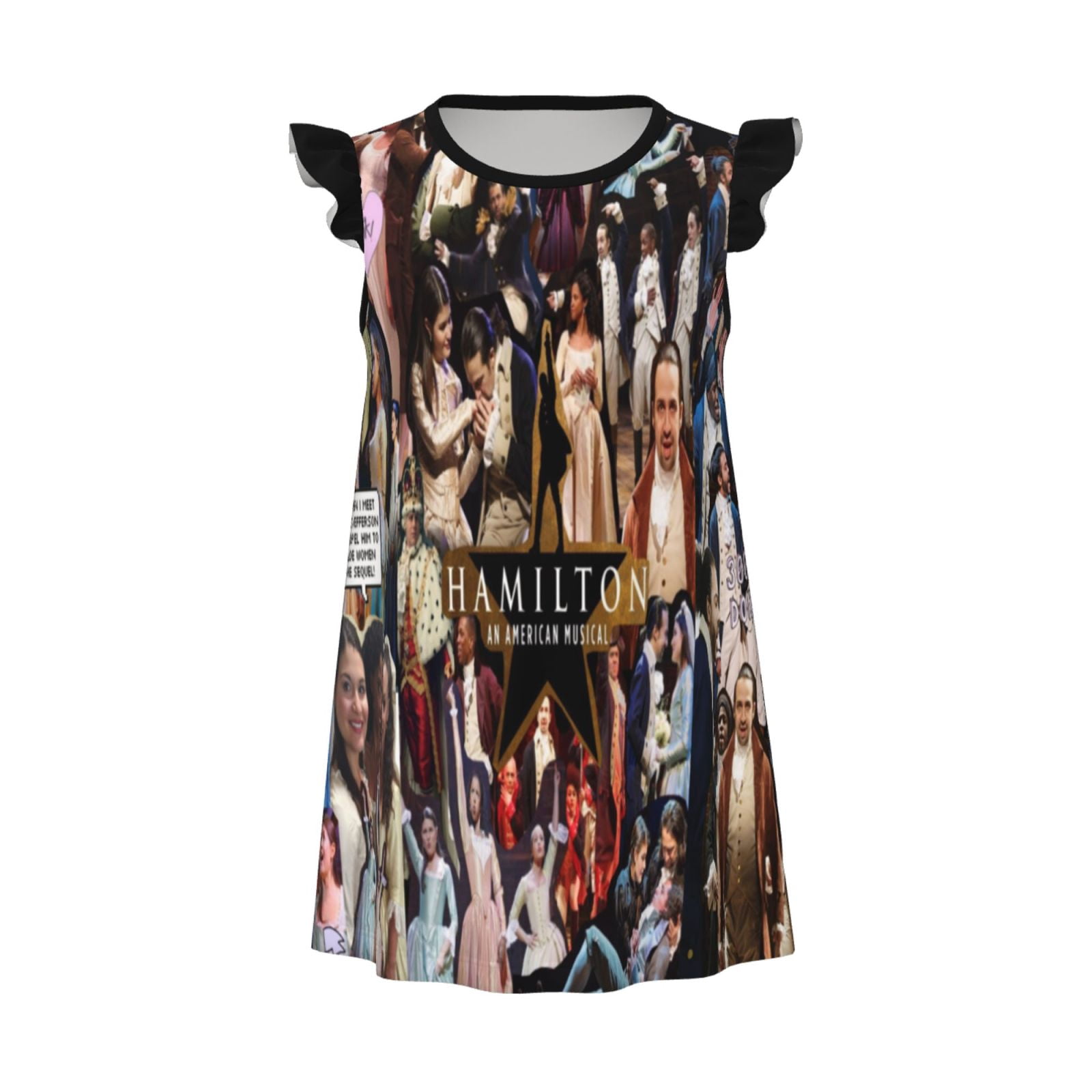 Hamilton The Musical Little Girls Nightgown Short Flutter Sleeve ...