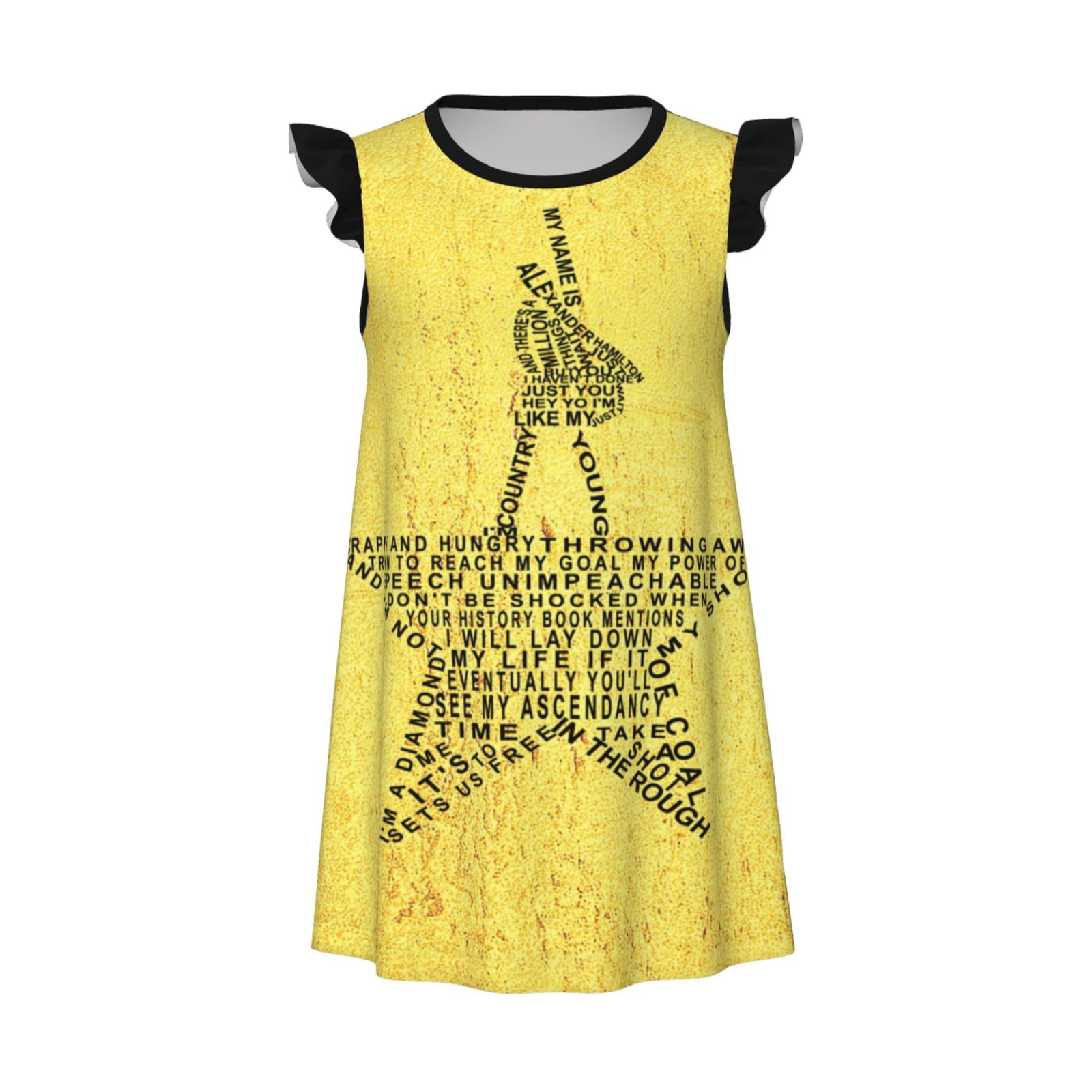 Hamilton The Musical Little Girls Nightgown Short Flutter Sleeve ...