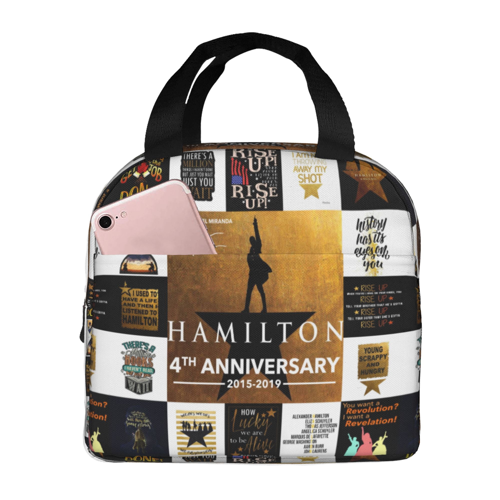 Hamilton The Musical Lunch Bag Tote Bag Insulated Lunch Box Picnic ...