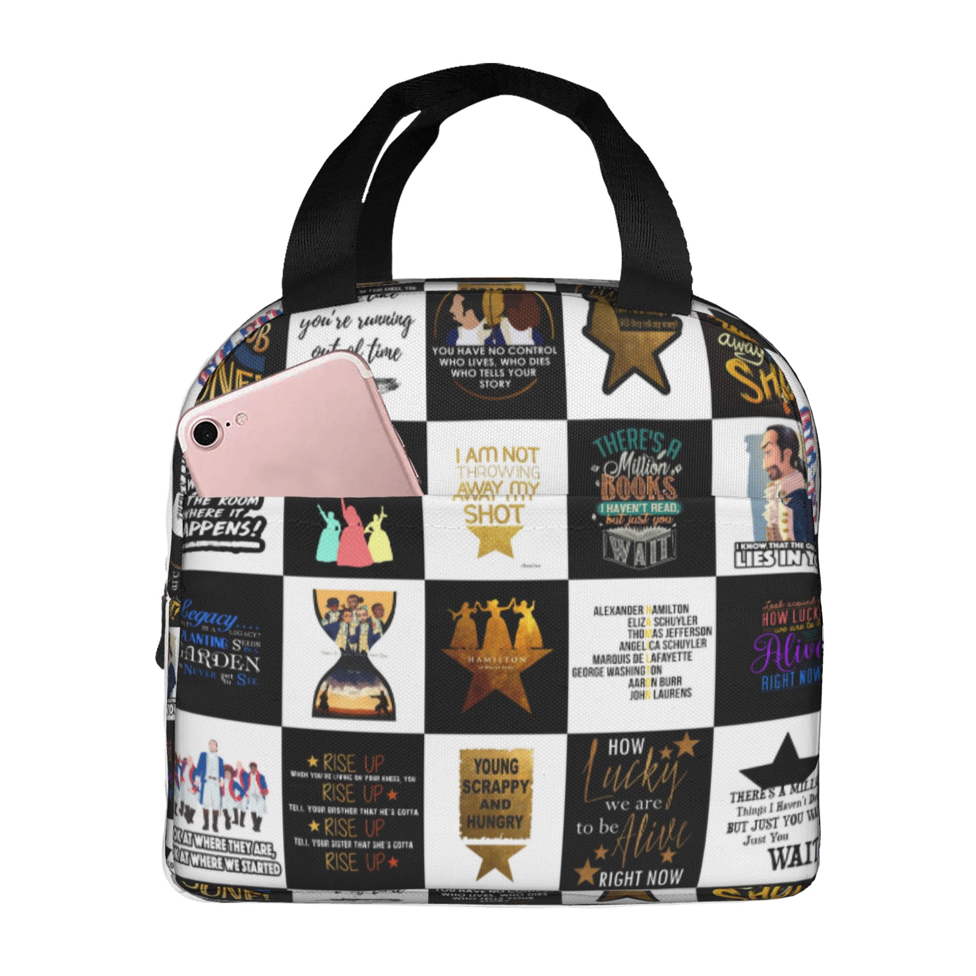 Hamilton The Musical Lunch Bag Tote Bag Insulated Lunch Box Picnic ...