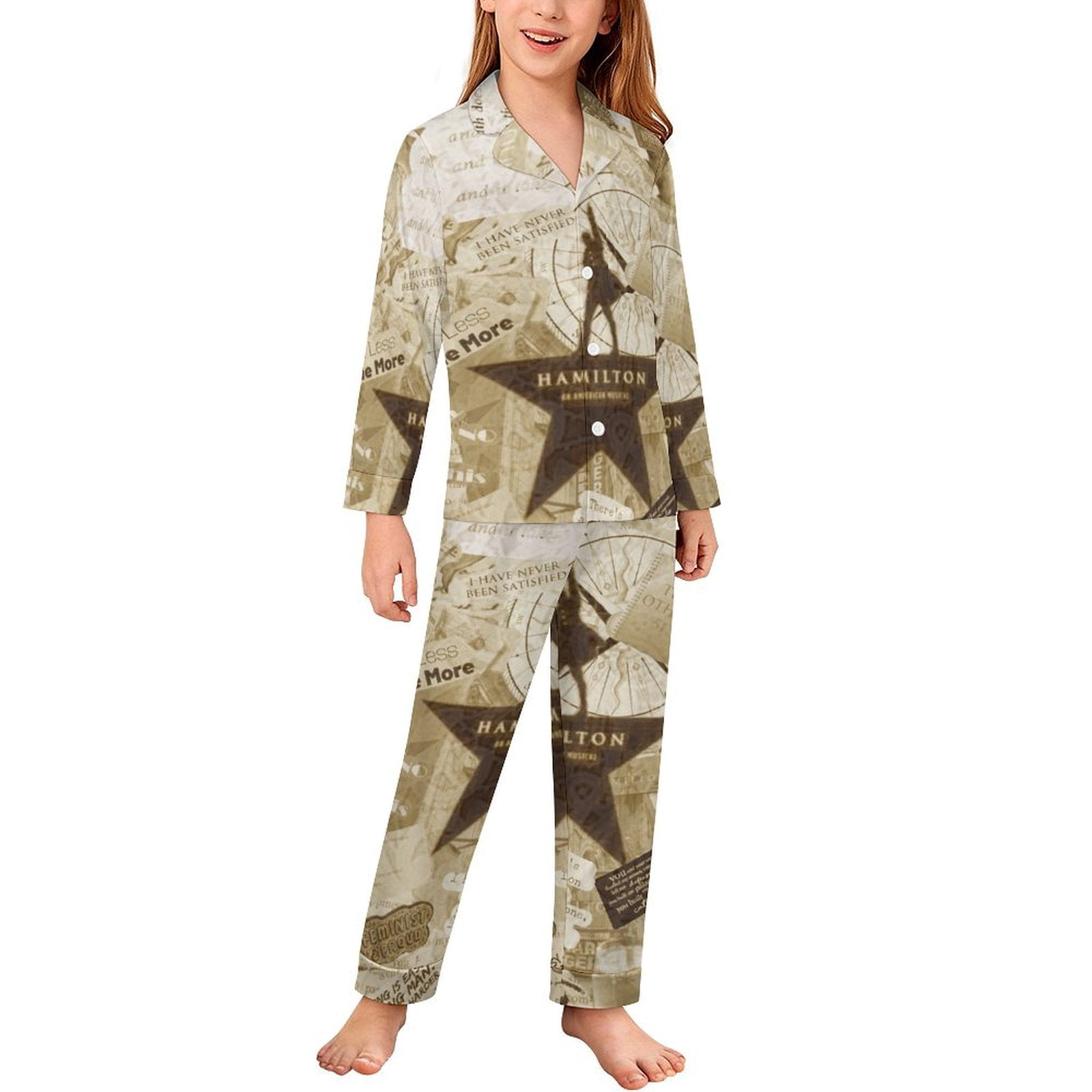 Hamilton The Musical Pajamas Set Boys Girls Pjs Long Sleeve 2 Piece ...