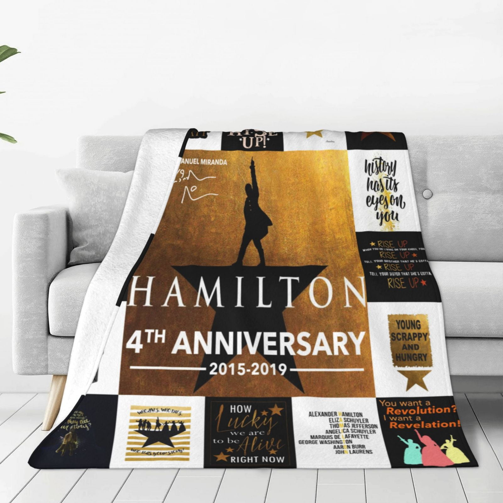 Hamilton The Musical Ultra-Soft Micro Fleece Blanket Throw All Season ...