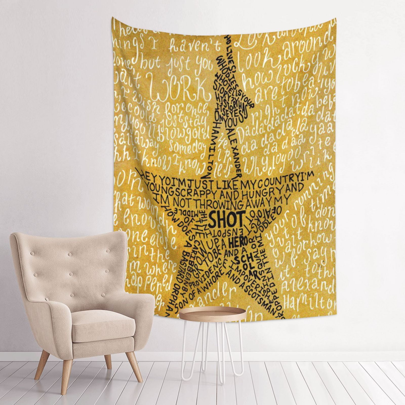 Hamilton The Musical Wall Tapestry Cartoon Poster for Bedroom ...